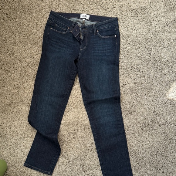 PAIGE | Jeans | Paige Dark Blue Skyline Ankle Peg Jeans | Poshmark